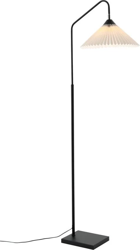 Černá/krémová látková stojací lampa s ohybatelnou konstrukcí (výška 155 cm) Kate – Ellos Home