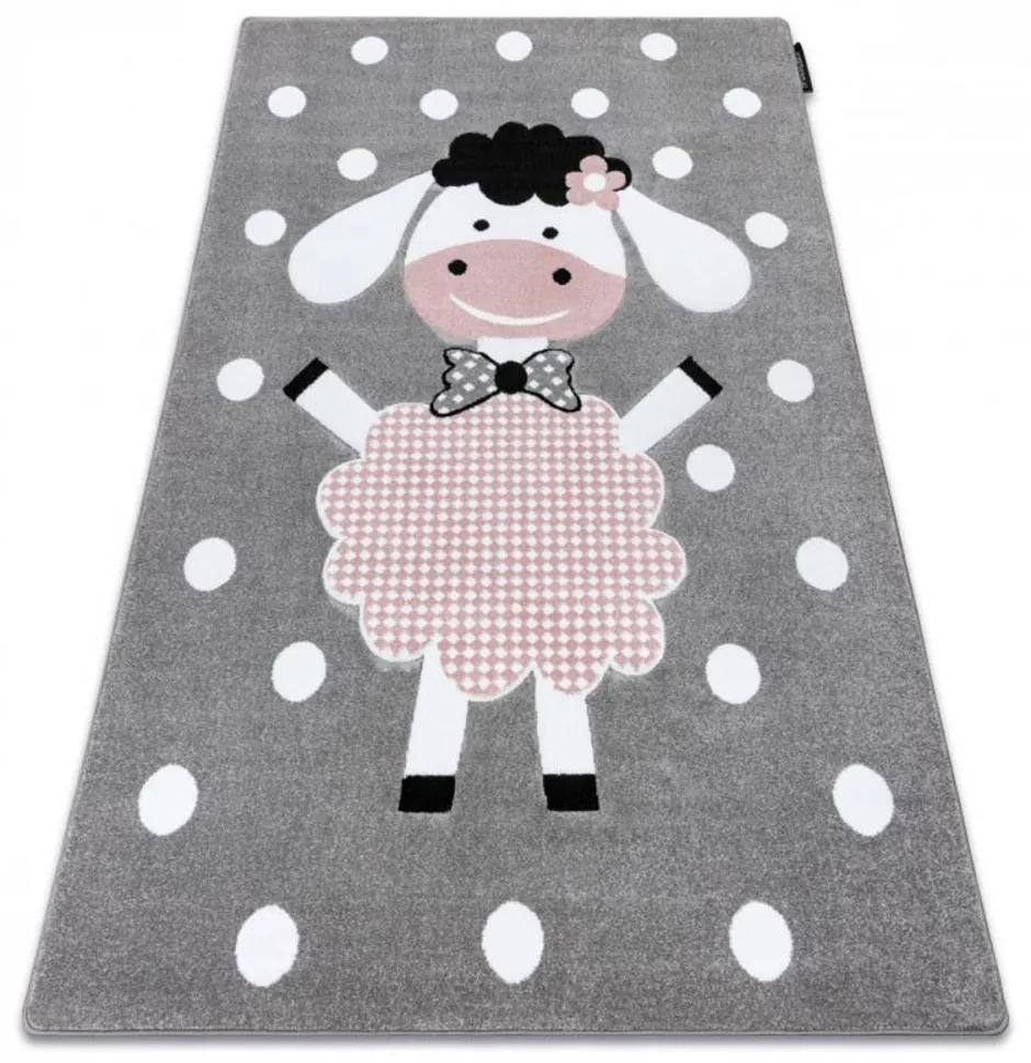 Dětský kusový koberec Ovečka šedý 160x220cm