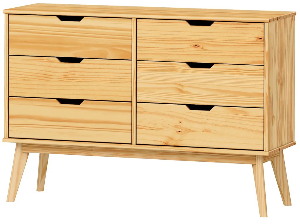 Idea Komoda BONITO 3+3 zásuvky Provedení: Bezbarvý lak