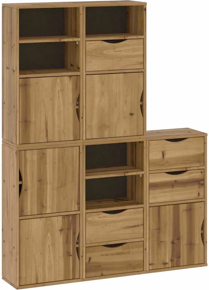 Boční skříňky 5 ks "ODDA" 40x24x79 cm Borovicový masiv 3365356