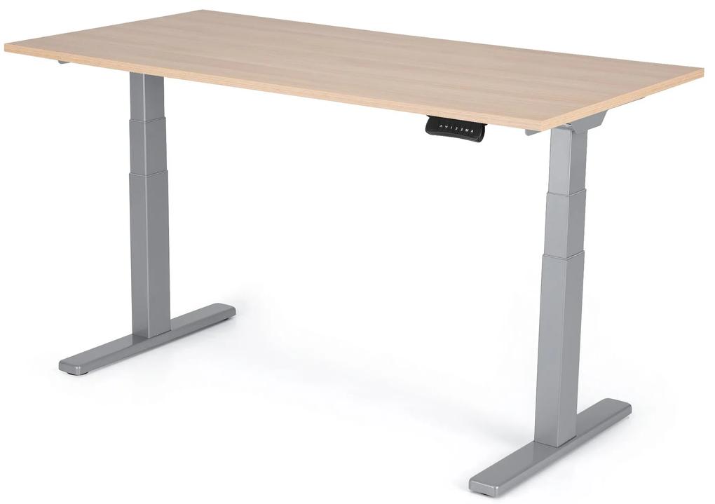 Výškově nastavitelný stůl Liftor 3segmentové nohy premium šedé,   deska 1600 x 800 x 25 mm dub sorano
