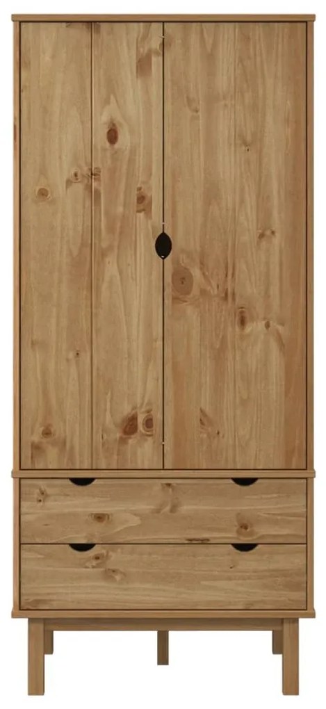 Šatní skříň OTTA 76,5 x 53 x 172 cm masivní borové dřevo - Default Title