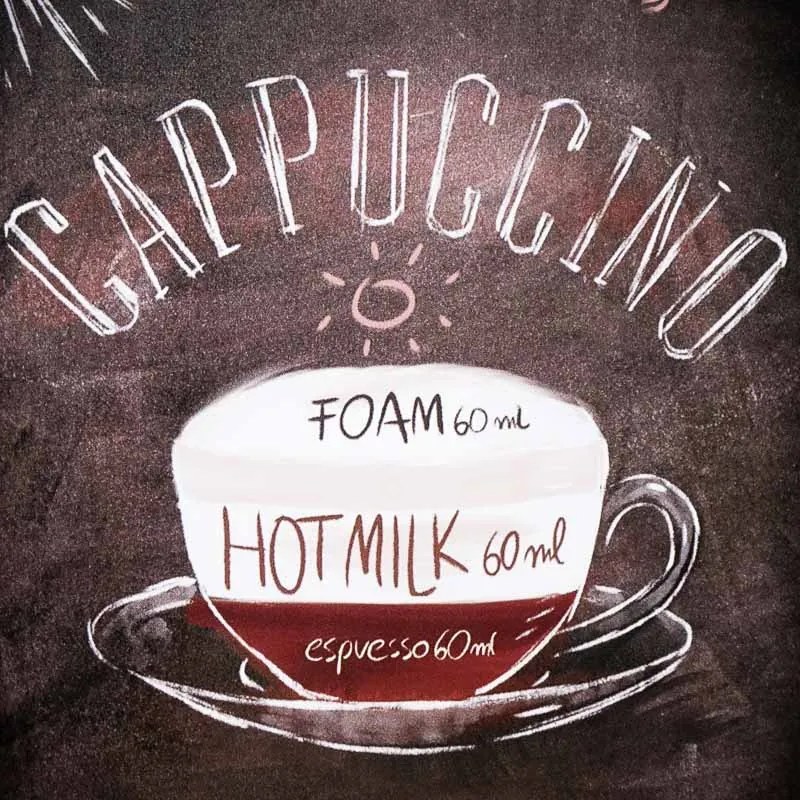 Kovová cedule Cappuccino