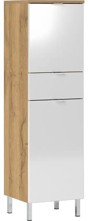 OnaDnes -20% Bílá dubová koupelnová skříňka GEMA Melissa 120 x 34 cm