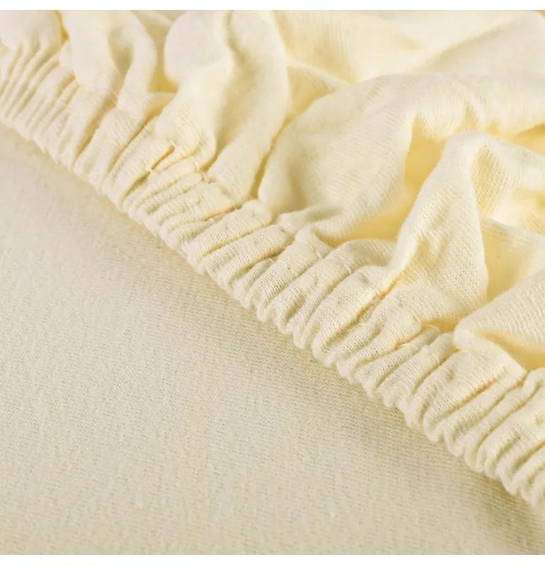Prostěradlo krémové jersey EMI, Plachta 90x200