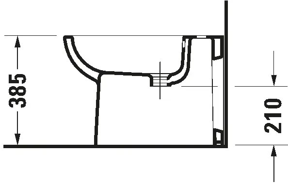 Duravit 22411000002 - Stojící bidet D-CODE 35,5x52,5 cm keramika/lesklá bílá