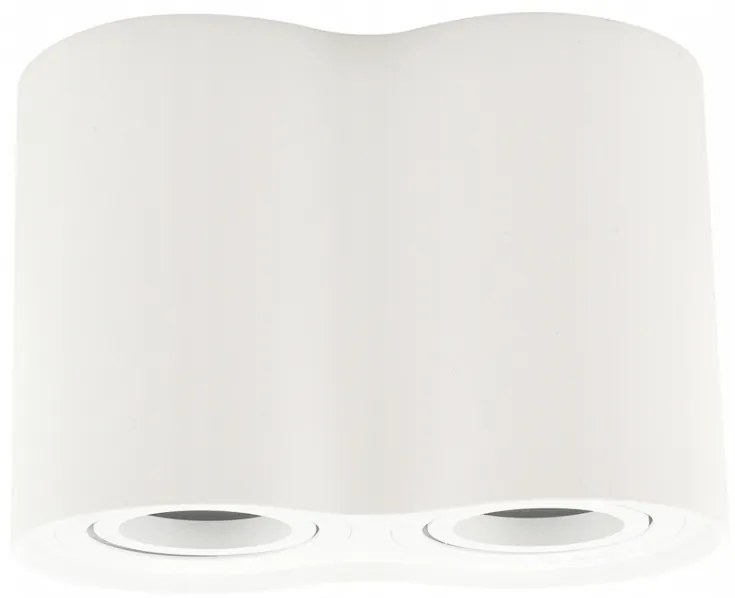 BERGE Podhledové bodové svítidlo B7173 výklopné - bílá + patice 2xGU10