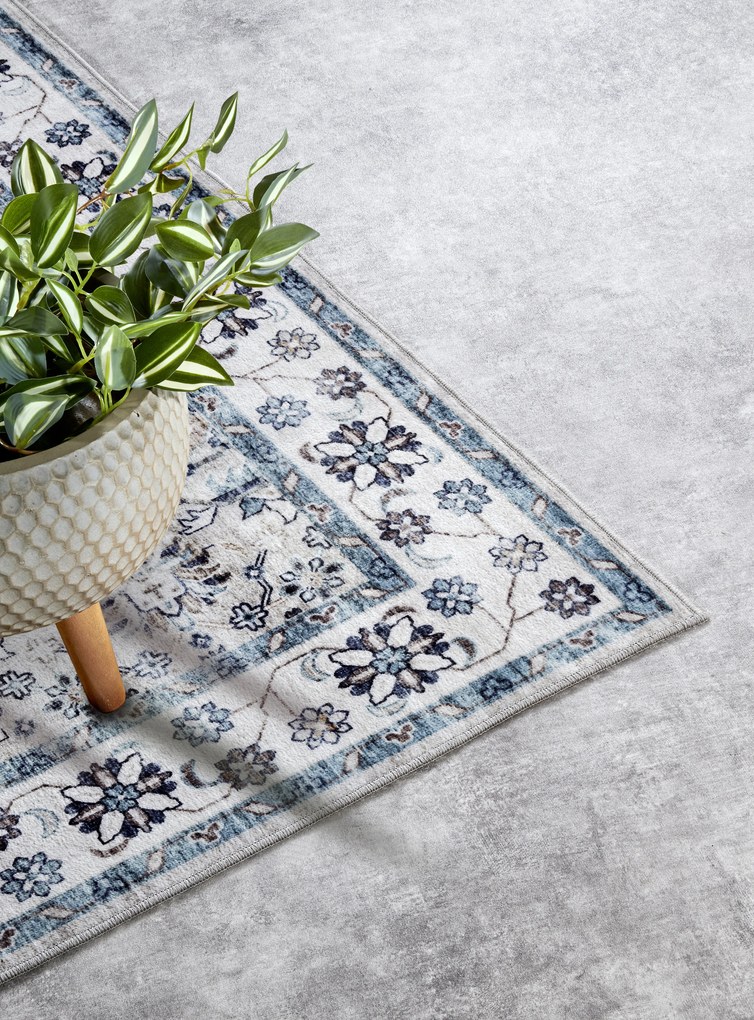 ELLE Decoration, Kusový koberec Imagination New 106042 Cream/Blue z kolekce Elle, 80x150, modrá, ložnice