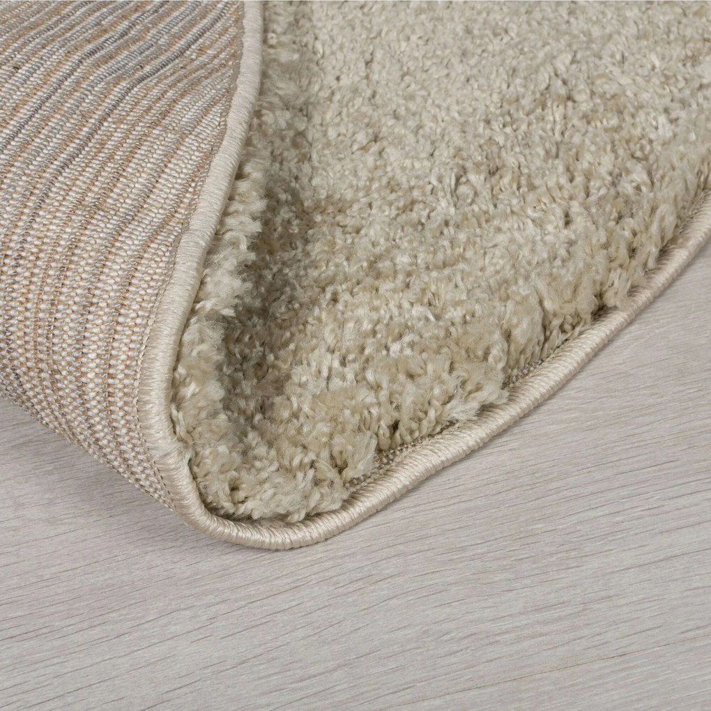 Flair Rugs koberce Kusový koberec Shaggy Teddy Natural kruh Rozměry koberců: 133x133 (průměr) kruh