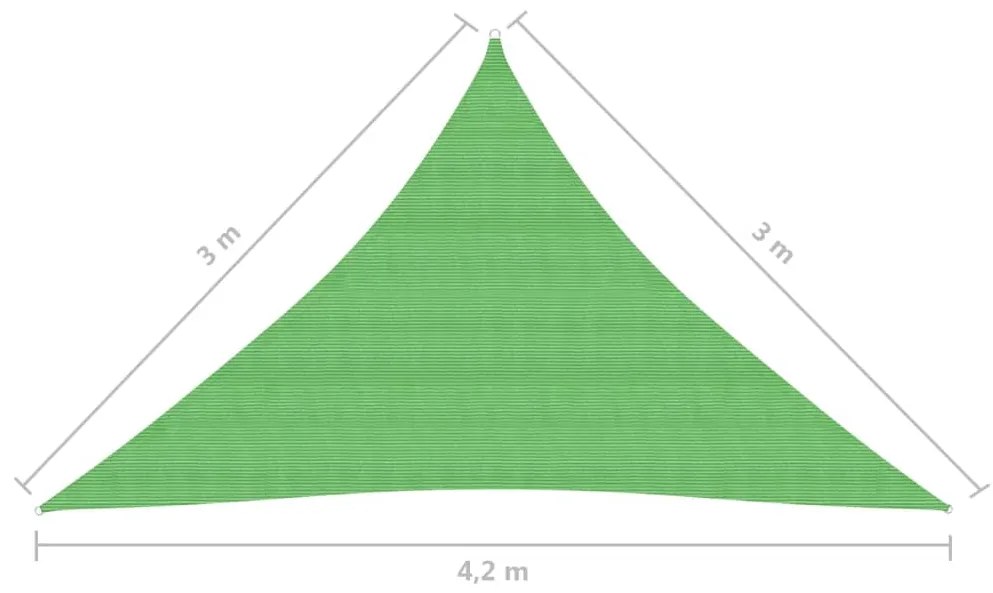 Stínící plachta 160 g/m² světle zelená 3 x 3 x 4,2 m HDPE - Default Title