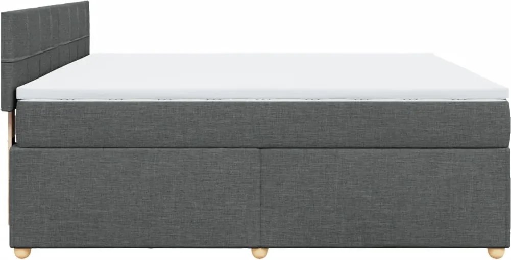 Box spring postel s matrací tmavě šedá 180x200 cm textil 3286760