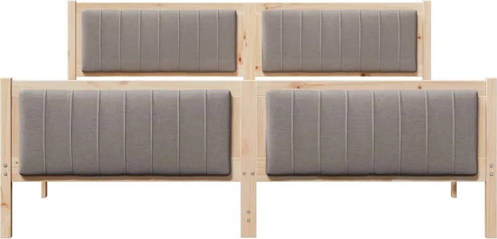Rám postele Hnědá a taupe 180 x 200 cm Masivní borovicové dřevo 3394306