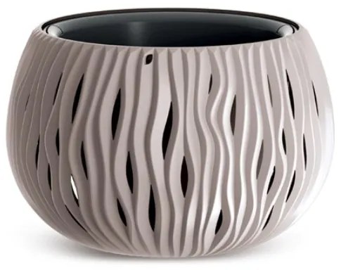 PROSPERPLAST Květináč - SANDY BOWL Průměr: 23,8 cm, Barva: mocca