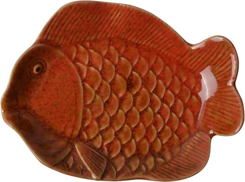 Dekorační keramický talířek ve tvaru rybky Retro Uniq - 16*11*3 cm