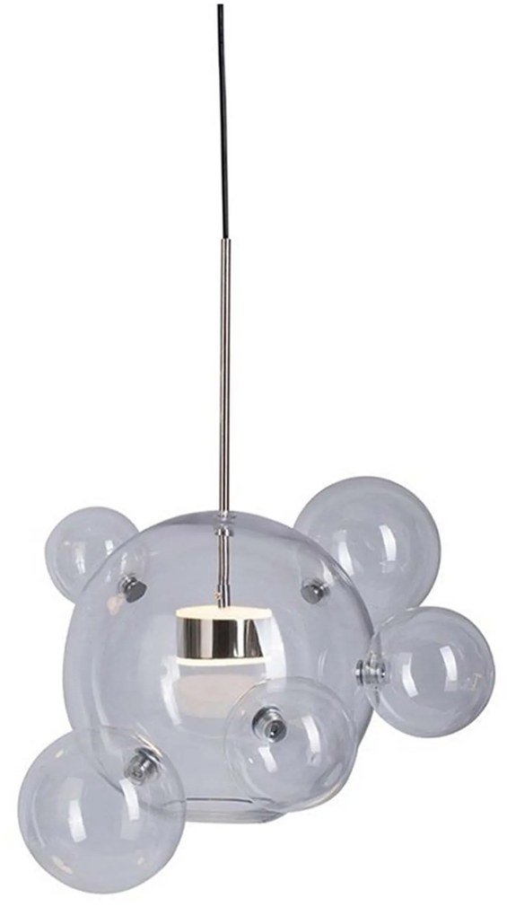 Závěsná lampa Bubbles 5+1 chrom