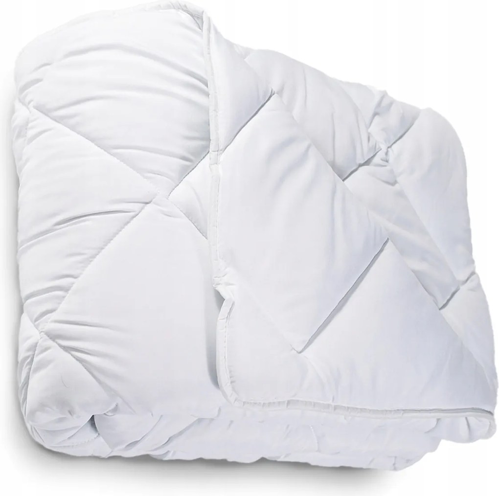 Přikrývka 160x200 Celoroční Antialergická Prošívaná Lehká Polsko Bílá