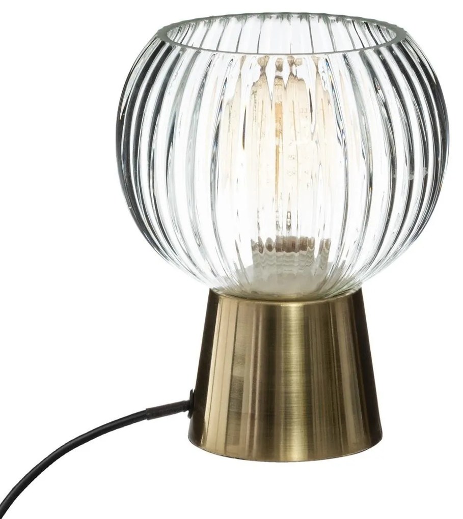 Skleněná lampa LAYE s kulatým stínítkem, Ø 15 cm, barva zlatá
