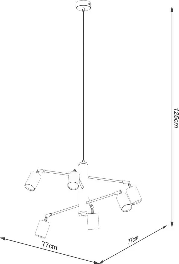 Bílé kovové závěsné svítidlo Virta – Sollux