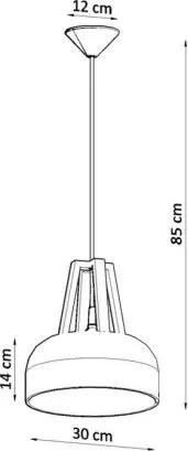 Závěsné svítidlo Sollux SL.0387 E27 60W bílá/černá