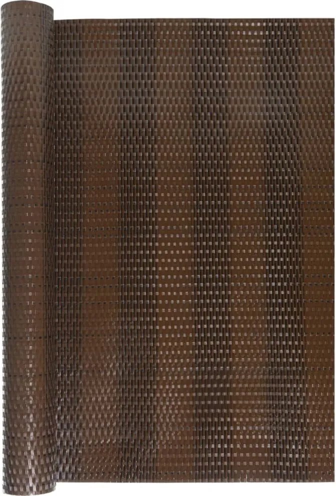 Balkonová zástěna hnědá a černá 600 x 100 cm polyratan 156261