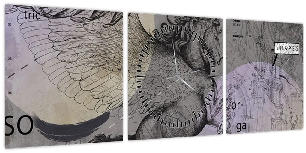 Obraz - Design (s hodinami) (90x30 cm)
