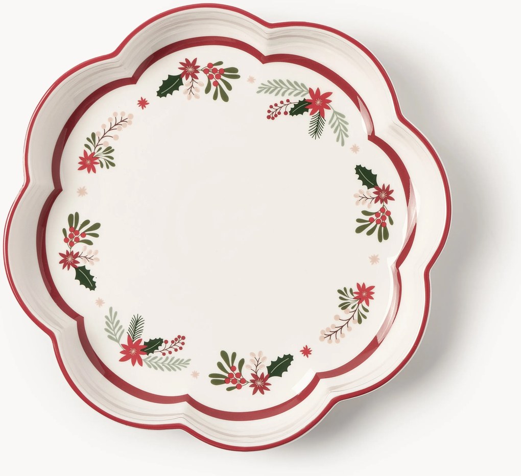 Sada porcelánových vánočních talířů Eve, 4 díly