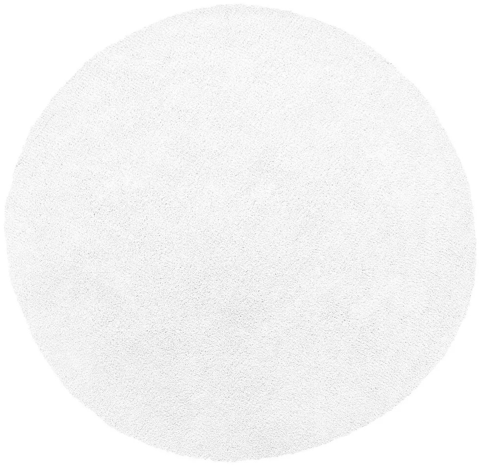 Kruhový koberec ⌀ 140 cm bílý DEMRE Beliani
