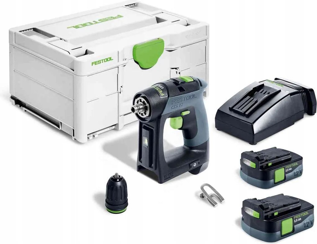 Festool Nový Model aku vrtačka Cxs 12 2,5-Plus 2 Akumulátory 12 V
