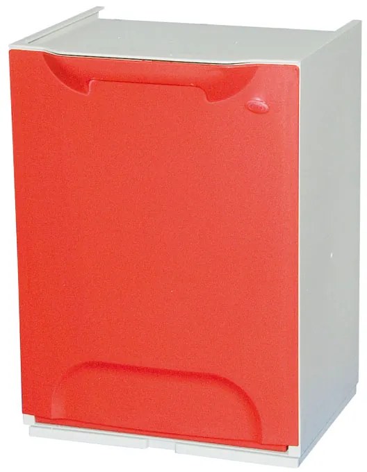Plastový koš na tříděný odpad, 20 L, červená