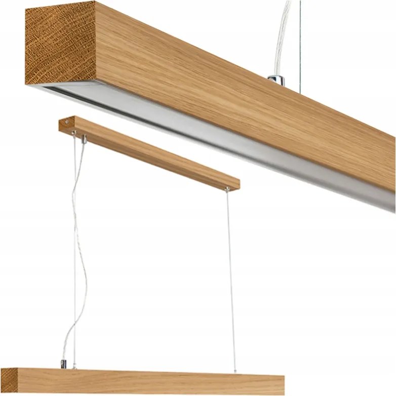 Závěsná Led stropní lampa Dub Slim 120 cm Loftový obývací pokoj nad stůl 50W 4000K