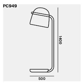 Stojací lampa Brokis Mona large PC949, 5000K Kabel: Textilní bílý, Povrch Montury: Černý matný komaxit, Barva skla: Opalín