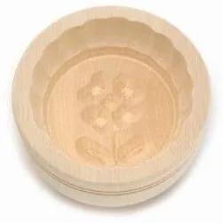 Forma na máslo kruhová - 125 g - javorové dřevo - Klawe