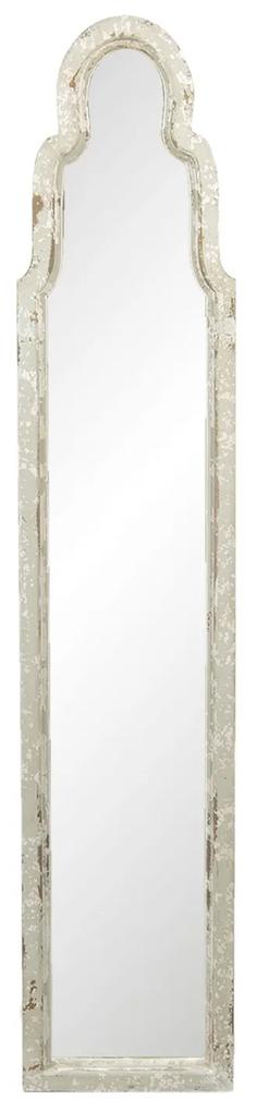 Nástěnné zrcadlo s dřevěným rámem s patinou Lourdes - 30*4*150 cm