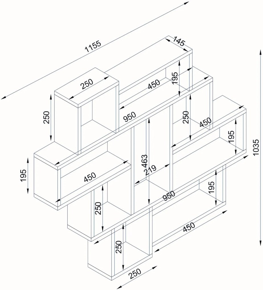 Sconto Nástěnná police PAROLA bílá