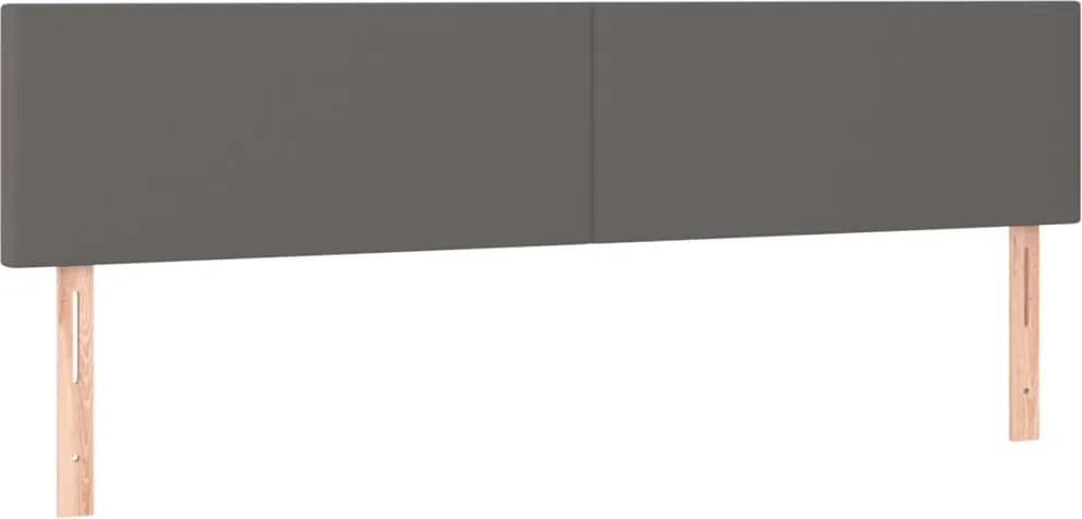 Box spring postel s matrací šedá 180x200 cm umělá kůže 3141021