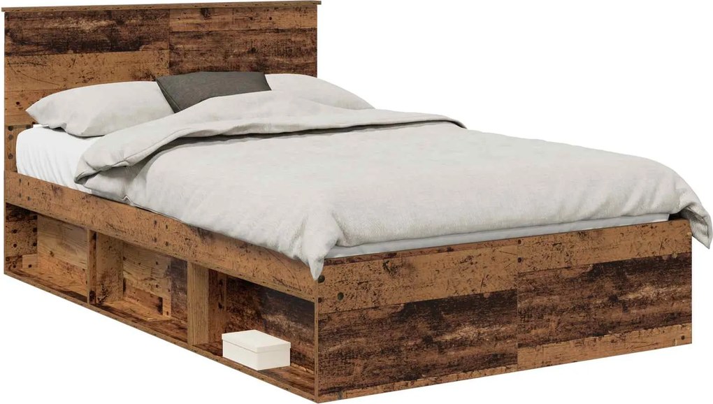Rám postele Staré dřevo 120 x 190 cm Masivní borové dřevo 3410634