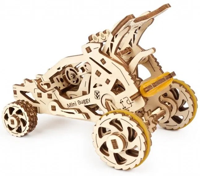 Ugears 3D dřevěné mechanické puzzle Mini bugina