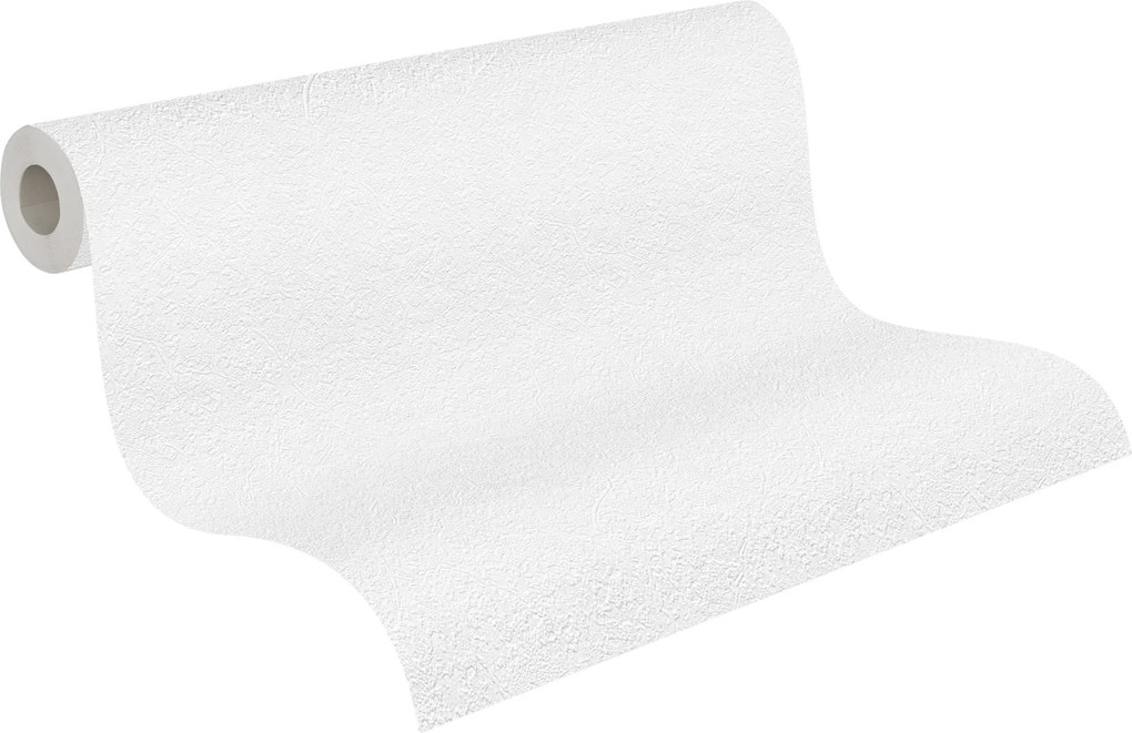 AS Création Přetíratelná strukturní vliesová tapeta (Struktura omítky, bílá, 10,05 x 0,53 m)