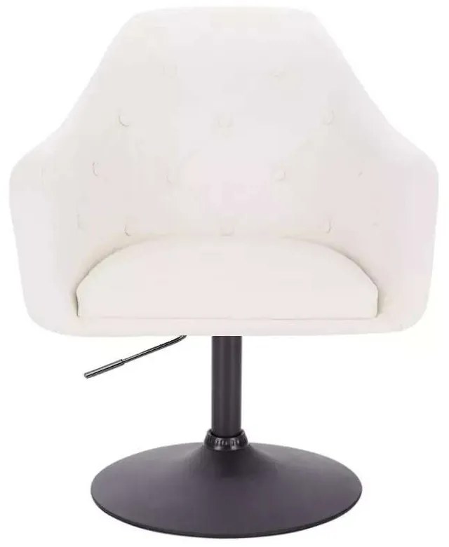 LuxuryForm DESIGN Otočné křeslo ANDORA na černém talíři - bílé