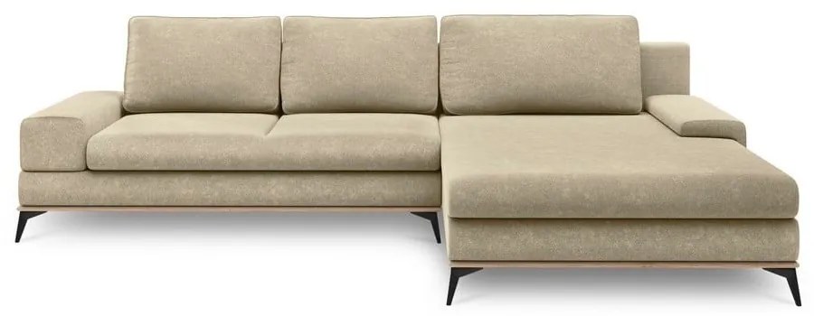 Béžová rozkládací rohová pohovka Windsor &amp; Co Sofas Planet, pravý roh