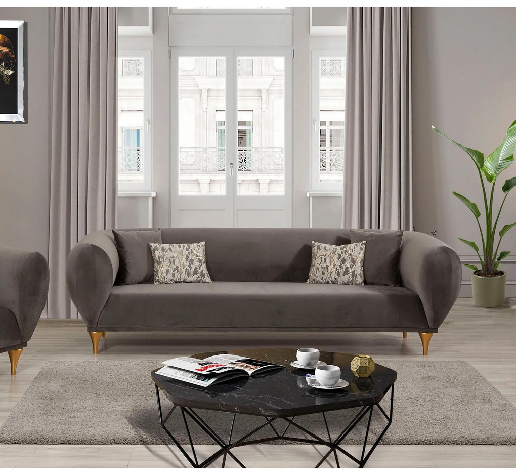 Hanah Home Třímístná pohovka MEBLON antracit 867UNQ1549