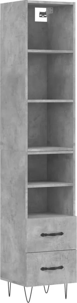 vidaXL Skříň highboard 34,5 x 34 x 180 cm kompozitní dřevo [3189761] Barva: kouřový dub