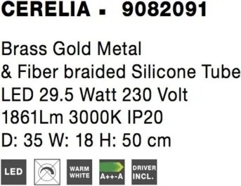 Nástěnné LED svítidlo NOVA LUCE CERELIA 29,5W 3000K 9082091