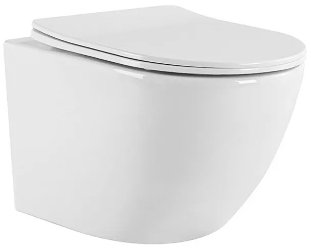 BPS-koupelny Závěsná WC mísa se SoftClose sedátkem HYD-4194, bílá