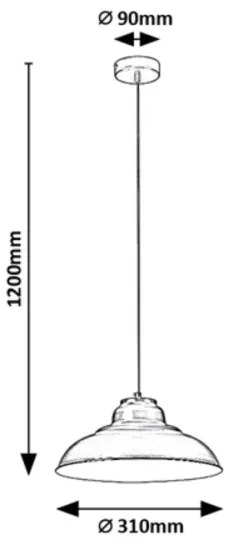 Rabalux 5308 - Lustr na lanku DRAGAN 1xE27/60W/230V