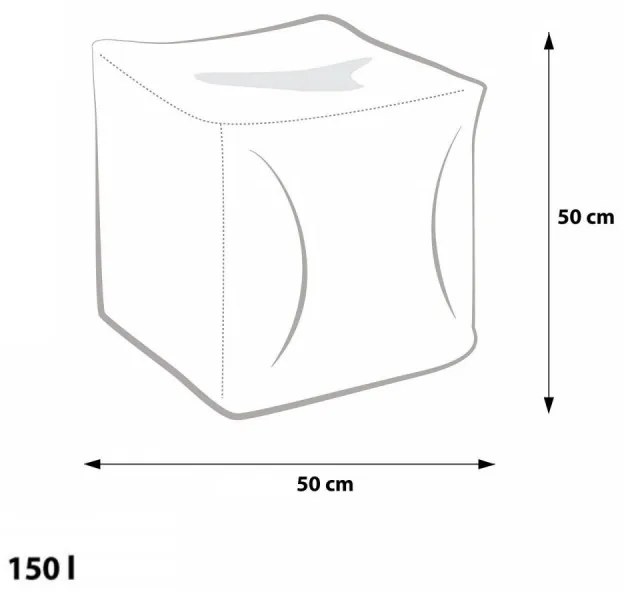 EF1036 Ecopuf Taburetka - CUBE - L ekokůže E12 - Světle hnědá