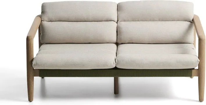 Zelená/béžová čalouněná zahradní pohovka Menfi – Kave Home
