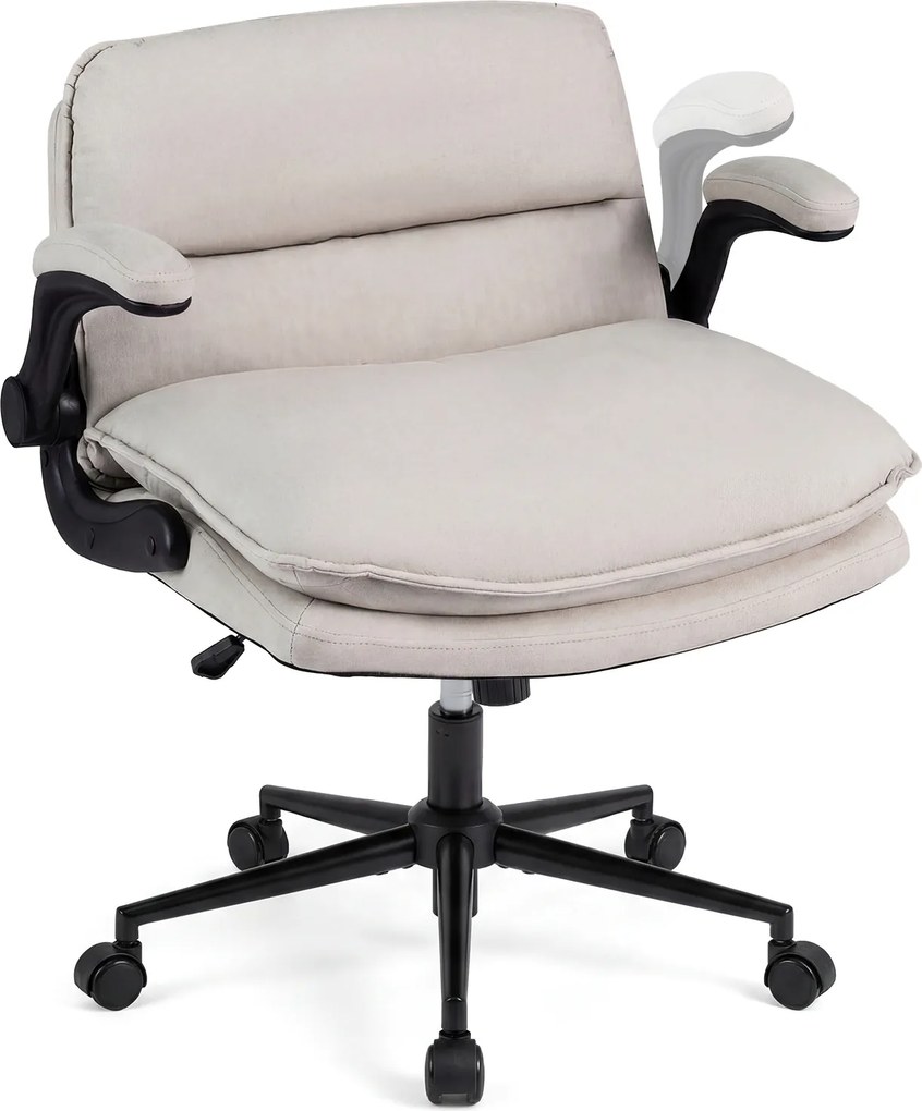 Costway Ergonomická kancelářská židle, výškově nastavitelná psací židle, otočná