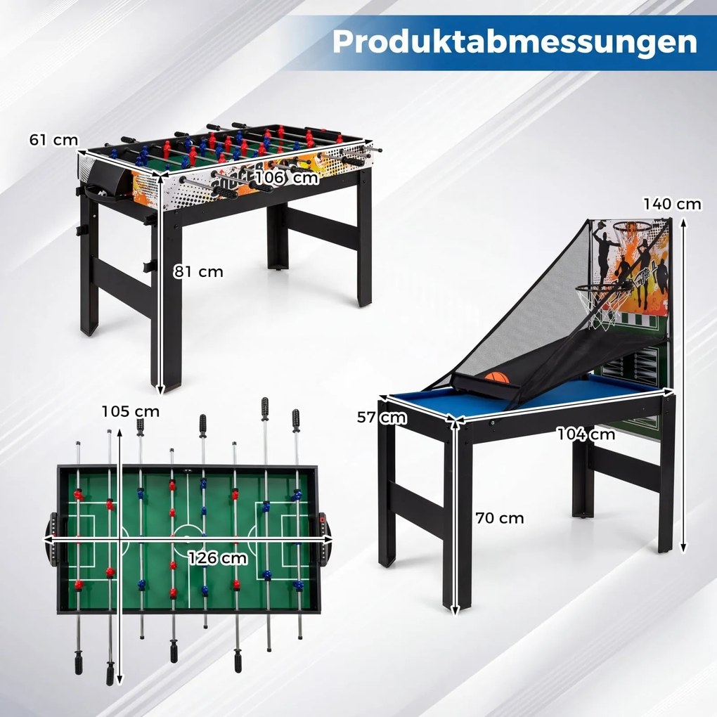 Costway 14 v 1 Herní stolní set stolní hra multifunkční se stolním