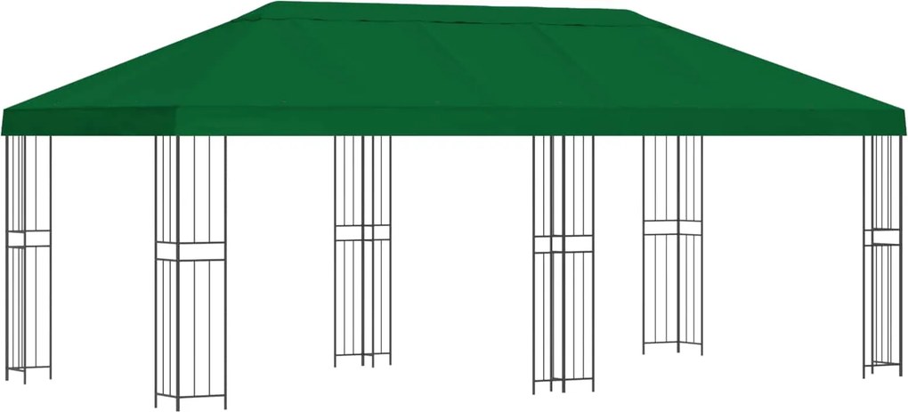 Zahradní altán 6 x 3 m Zelená Polyester a ocel 190 gsm 3375986